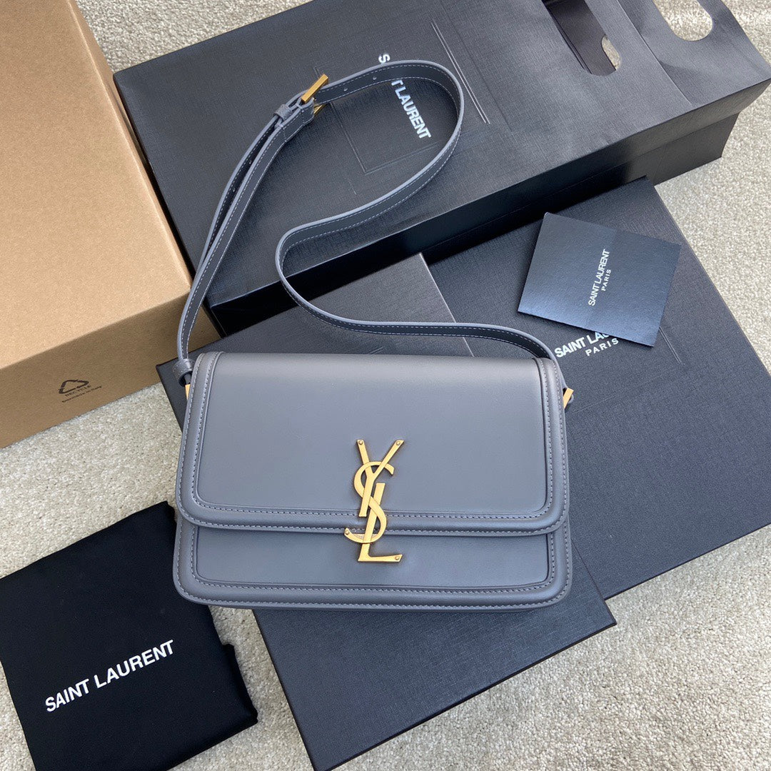 YSL Solferino Medium Satchel In Box Leather
